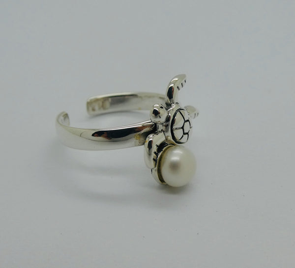 Turtle Pearl Toe Ring WS2 – Kimmie Designs